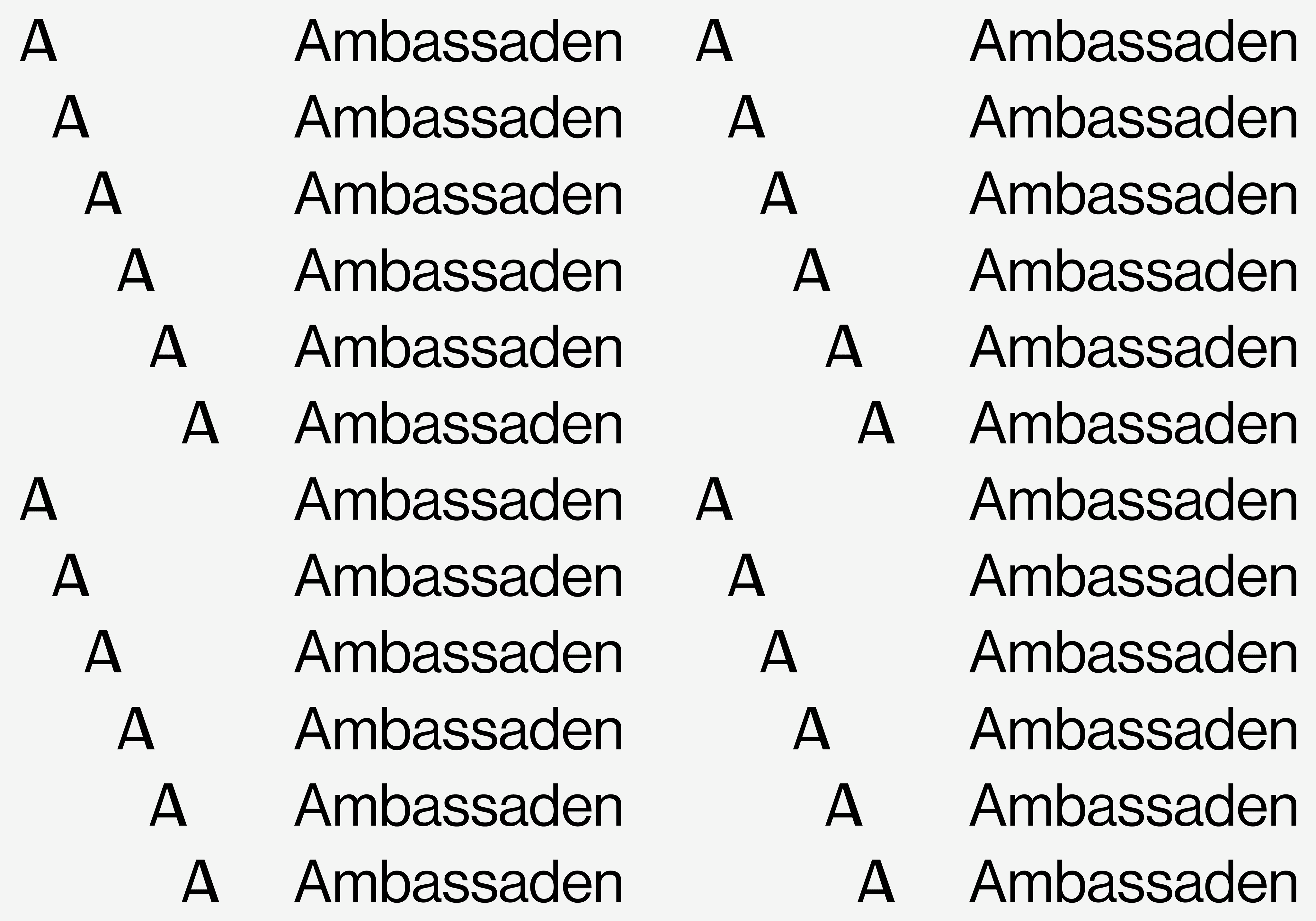 Ambassaden, design by Bleed