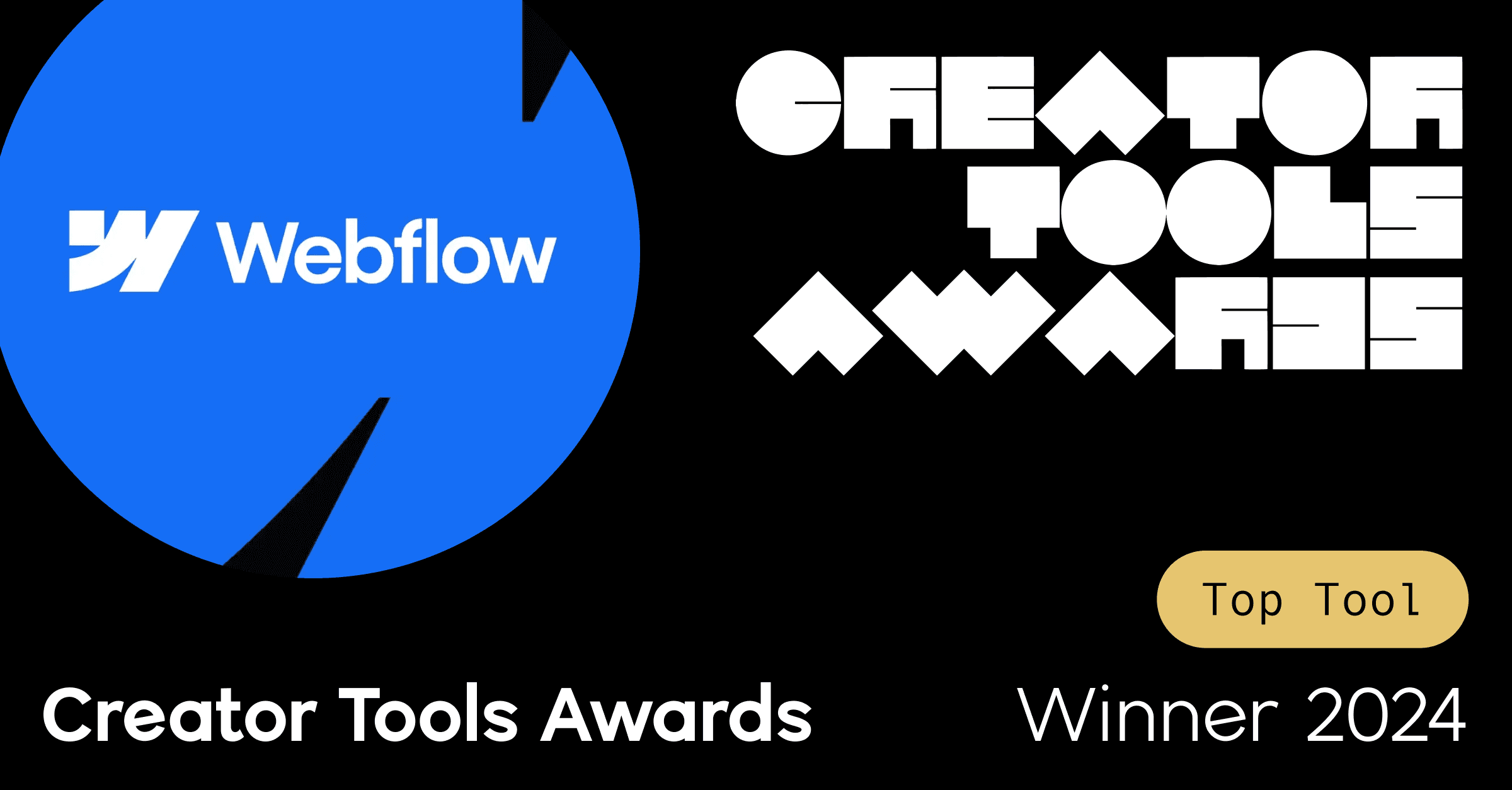 Webflow – Top Tool – Creator Tools Awards