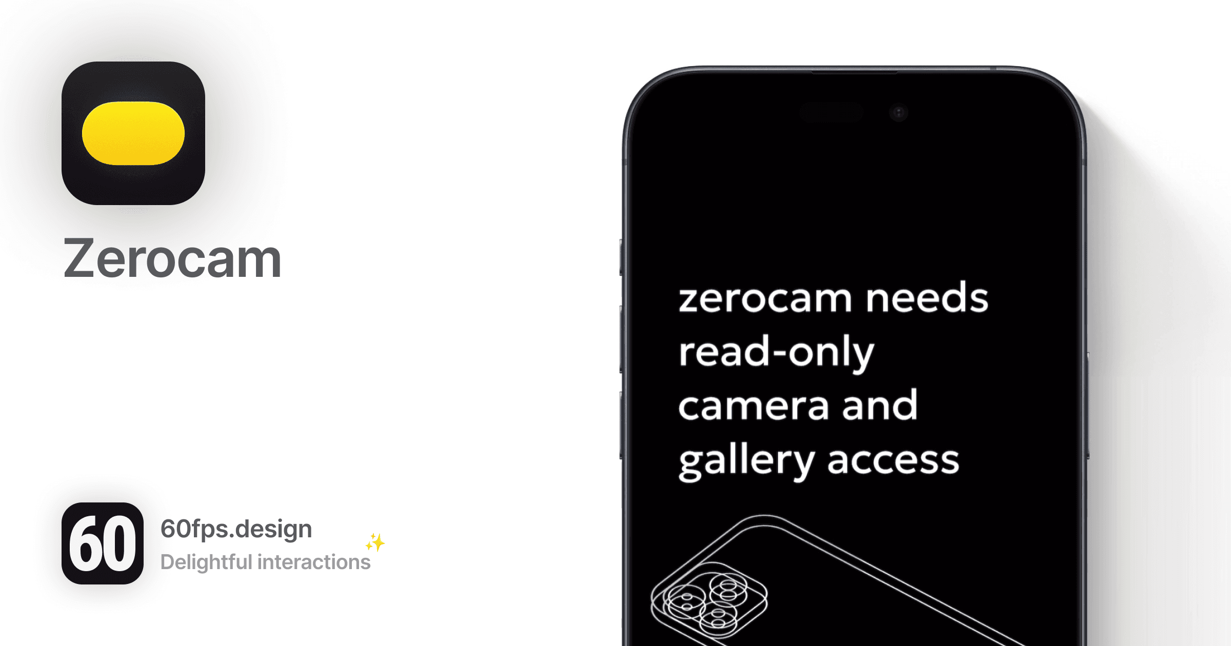 Zerocam iOS App UI/UX animation