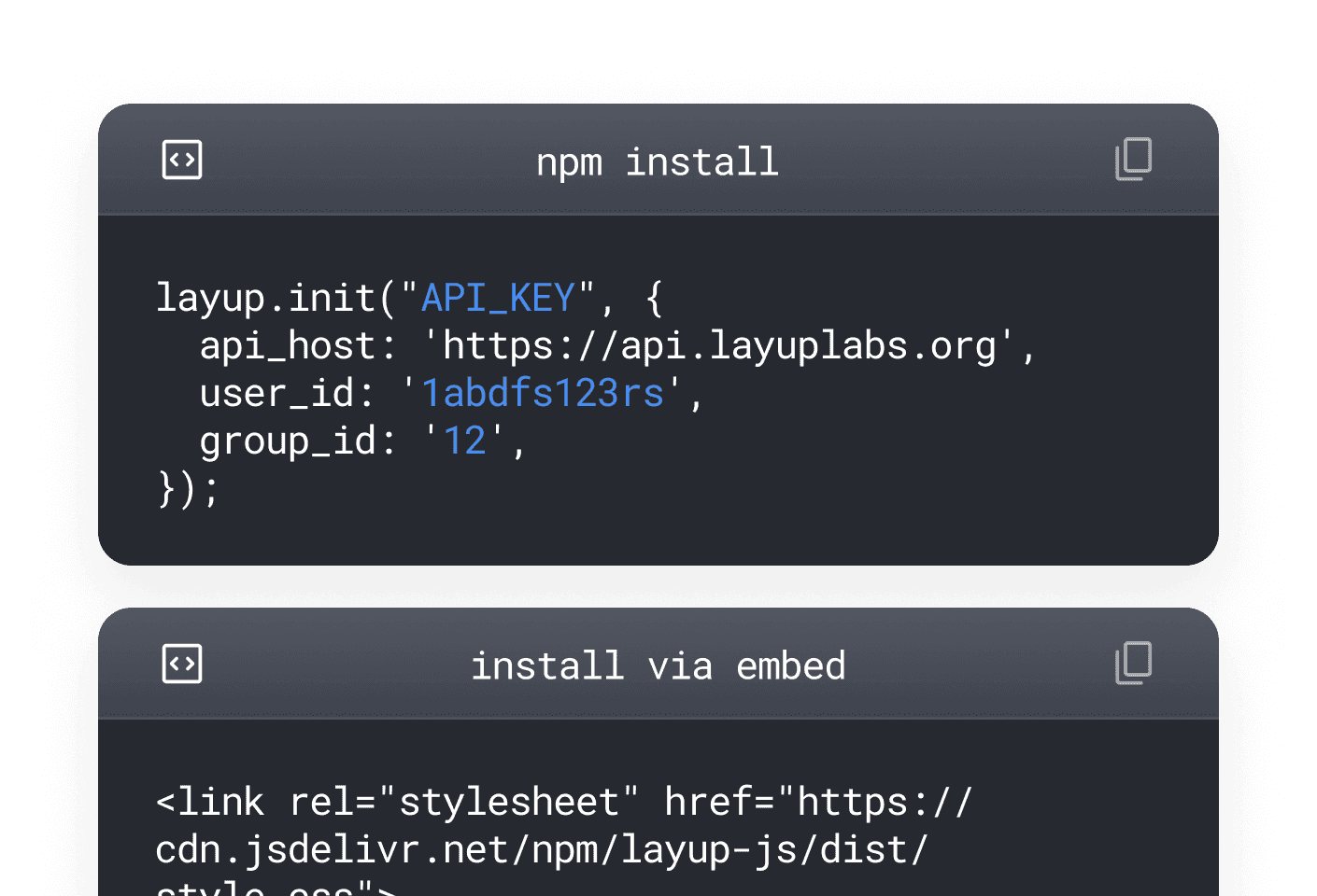 Layup | Guide users. Right in your product.