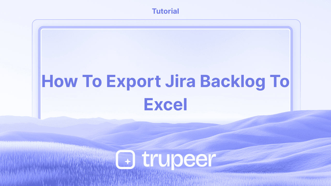 Comment exporter le backlog Jira vers Excel - Étapes rapides et faciles - guide vidéo de 1 minute