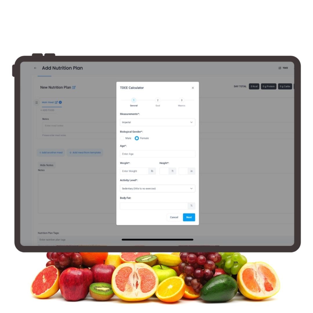 Coaching Nutrition Database