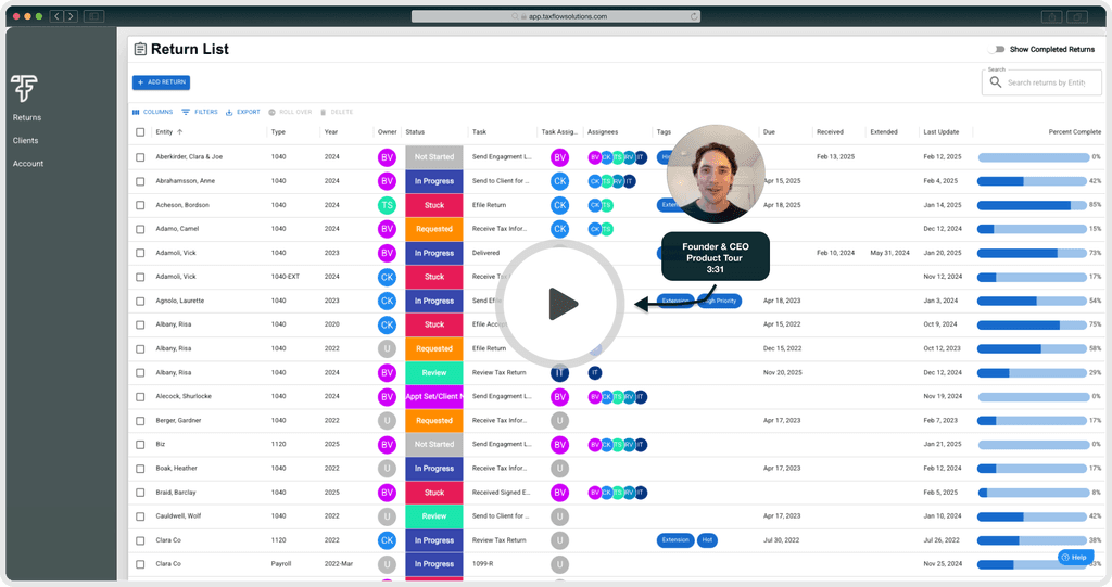 TaxFlow - Tax Workflow Software
