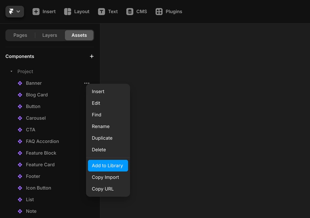 Best Practices for Setting Up a Component Library — Framer Help