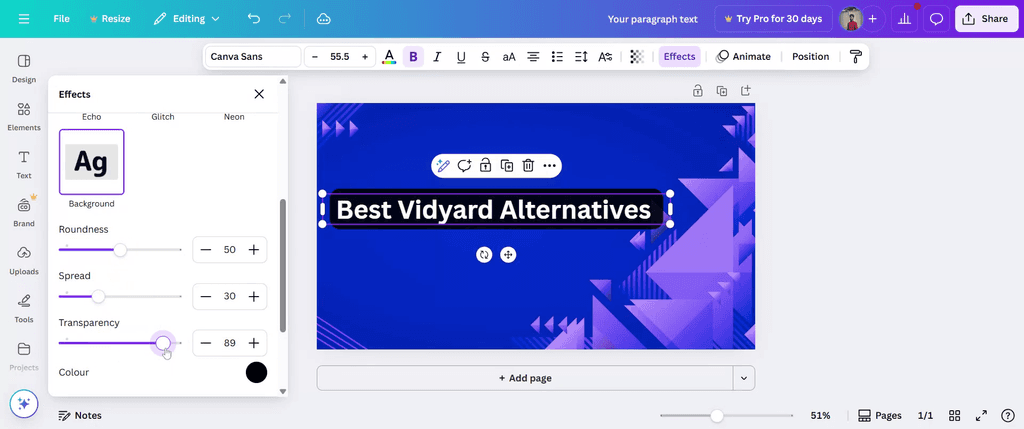 How to Highlight Text in Canva - 1 minute video guide