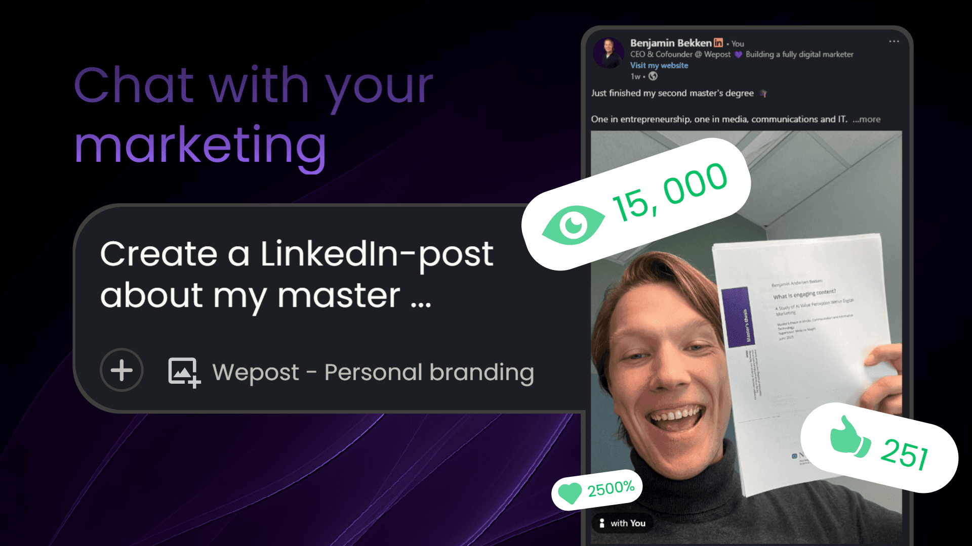Wepost - Your entire marketing team in one platform 💜