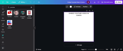How to Embed a YouTube Video in Canva – Simple Guide - 1 minute video guide
