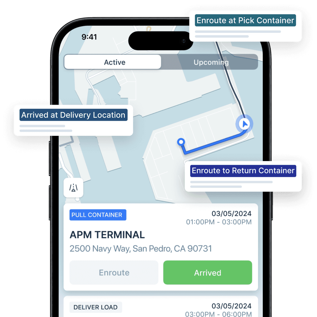 Driver Mobile App | Drayage TMS App | Trucking Dispatch App