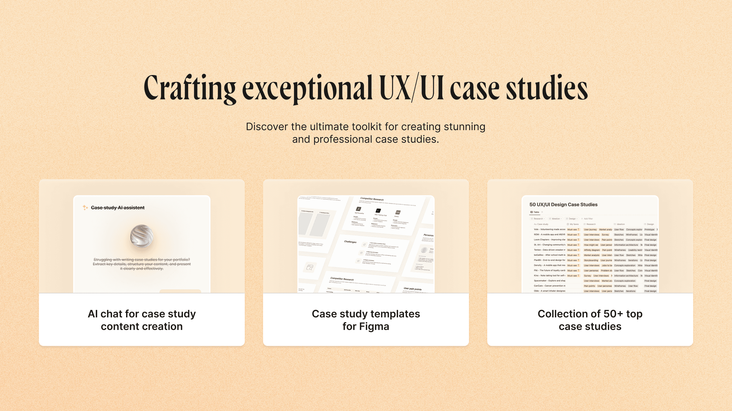 UX Case Study Kit — Create professional UX/UI case studies easily