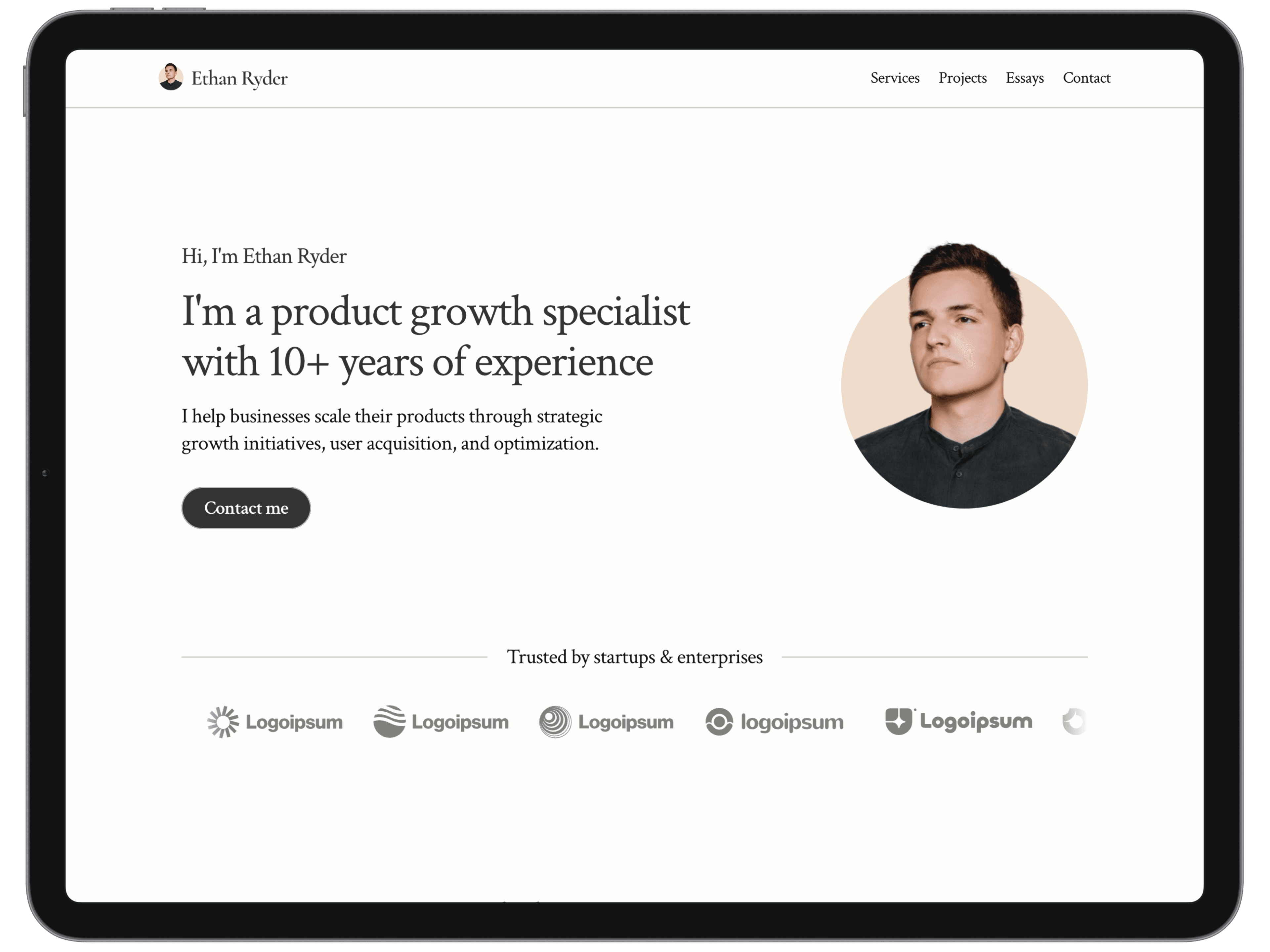 Persona - personal website template for freelancers & consultants