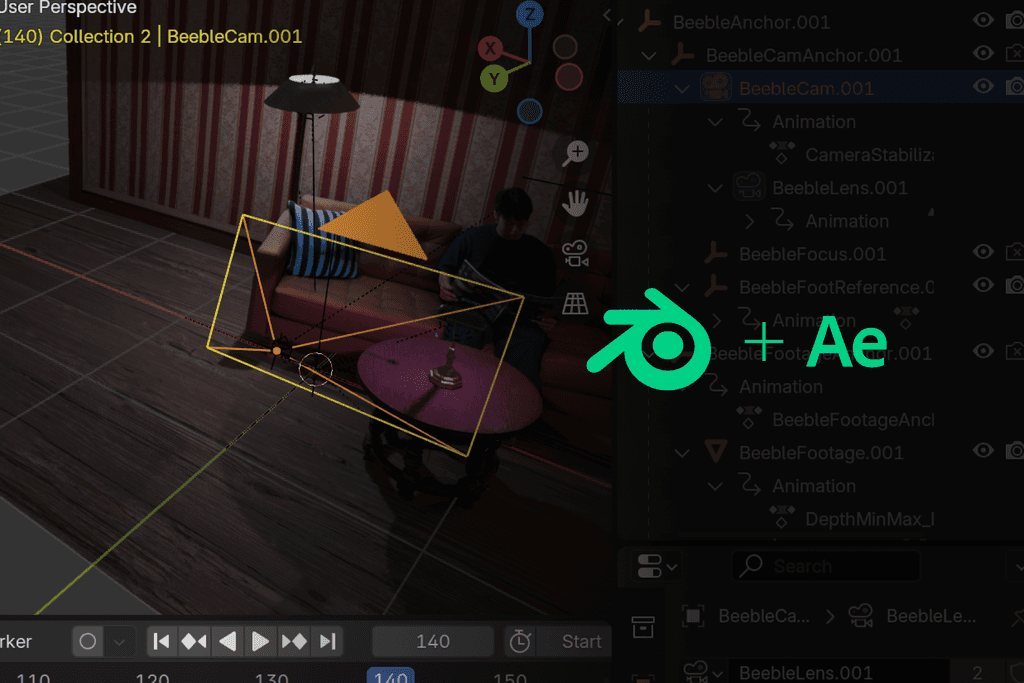 Camera Tracking in Blender - Beeble