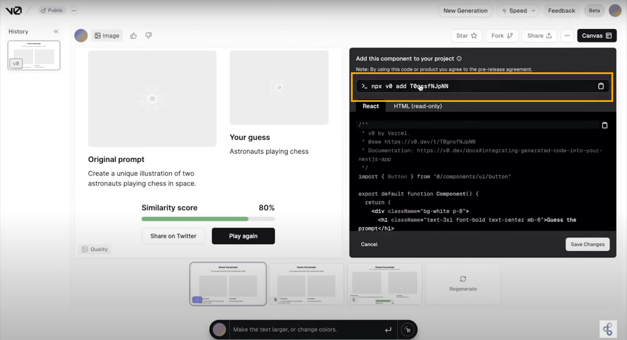 Generative Fullstack: Frontend UI with Vercel v0 and Backend with BuildShip