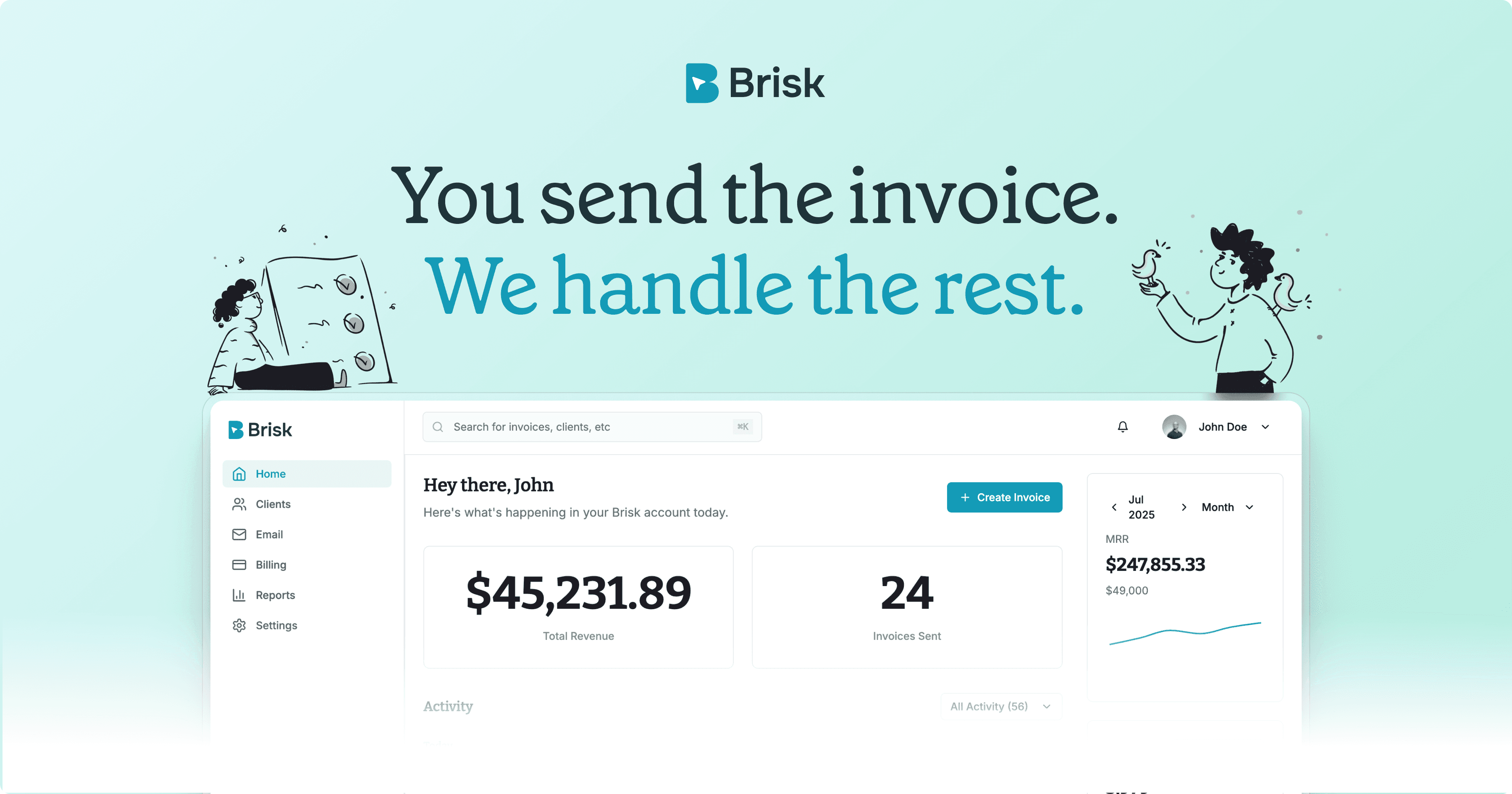 Brisk - Get Paid Faster, Stay Organized | Invoicing & Client Management