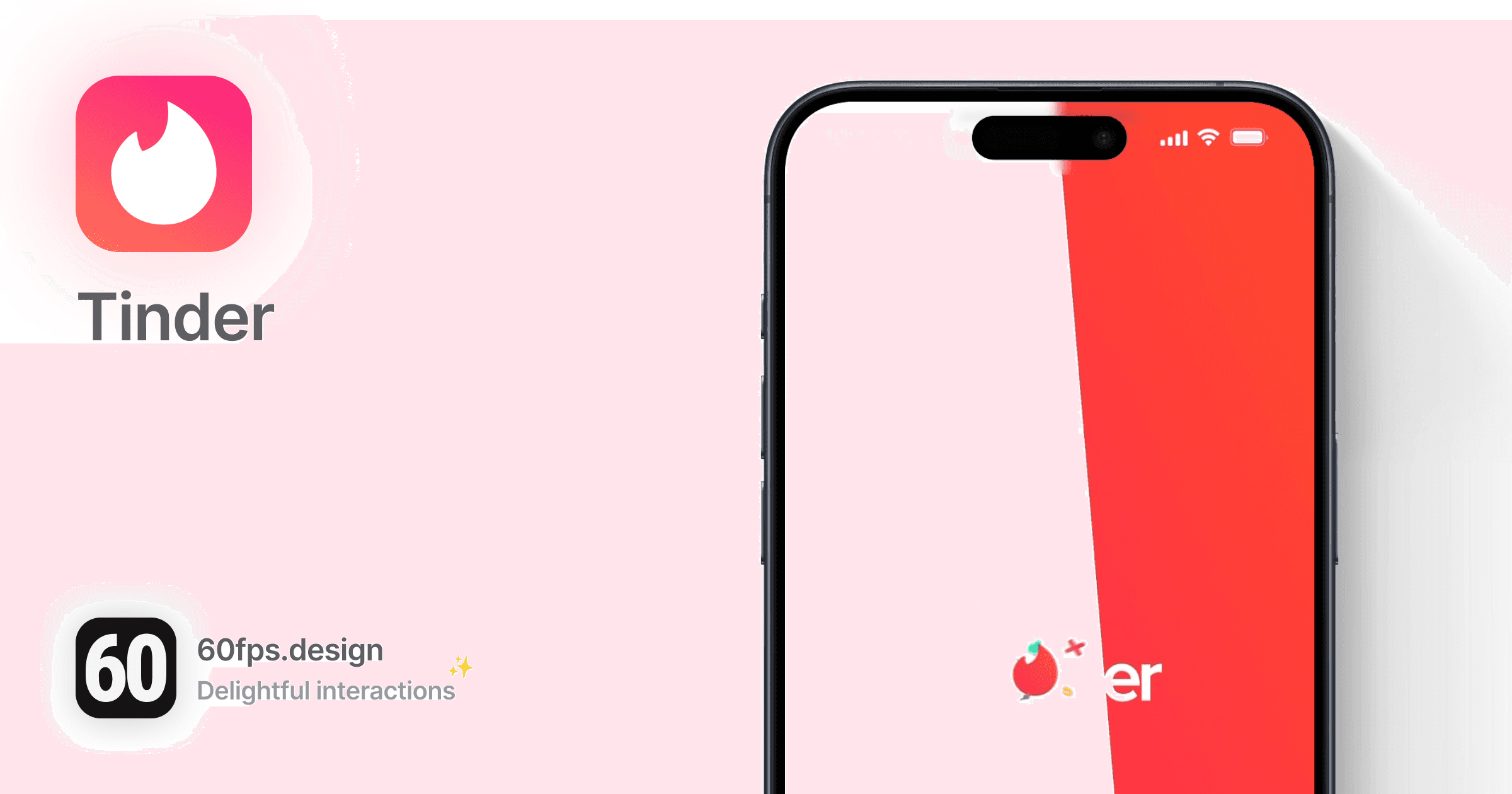 Tinder iOS App UI/UX animation