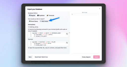 Quick Guide to Generate an ERD from SQL using ChartDB