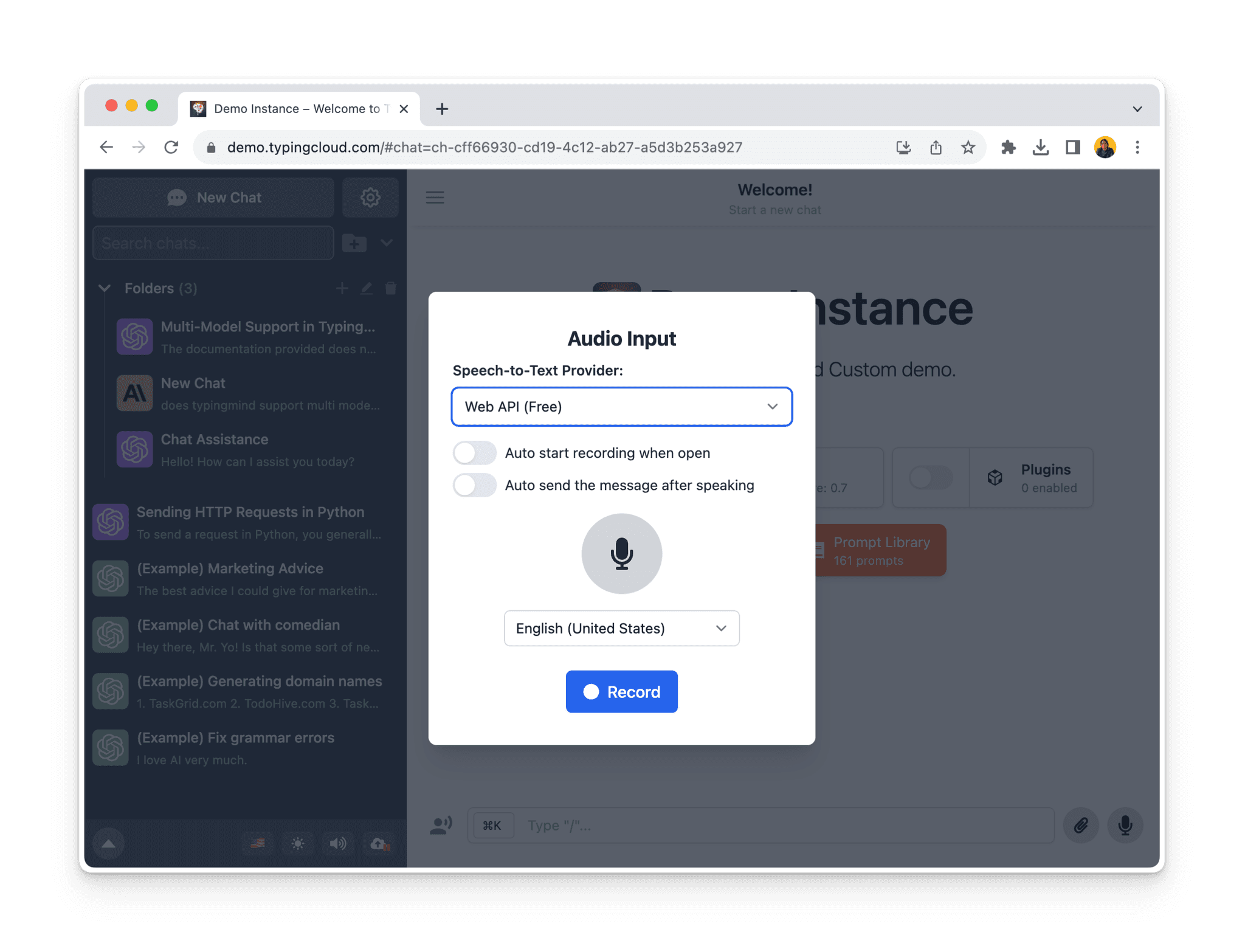 Typing Mind Custom - Private & Secure ChatGPT for teams