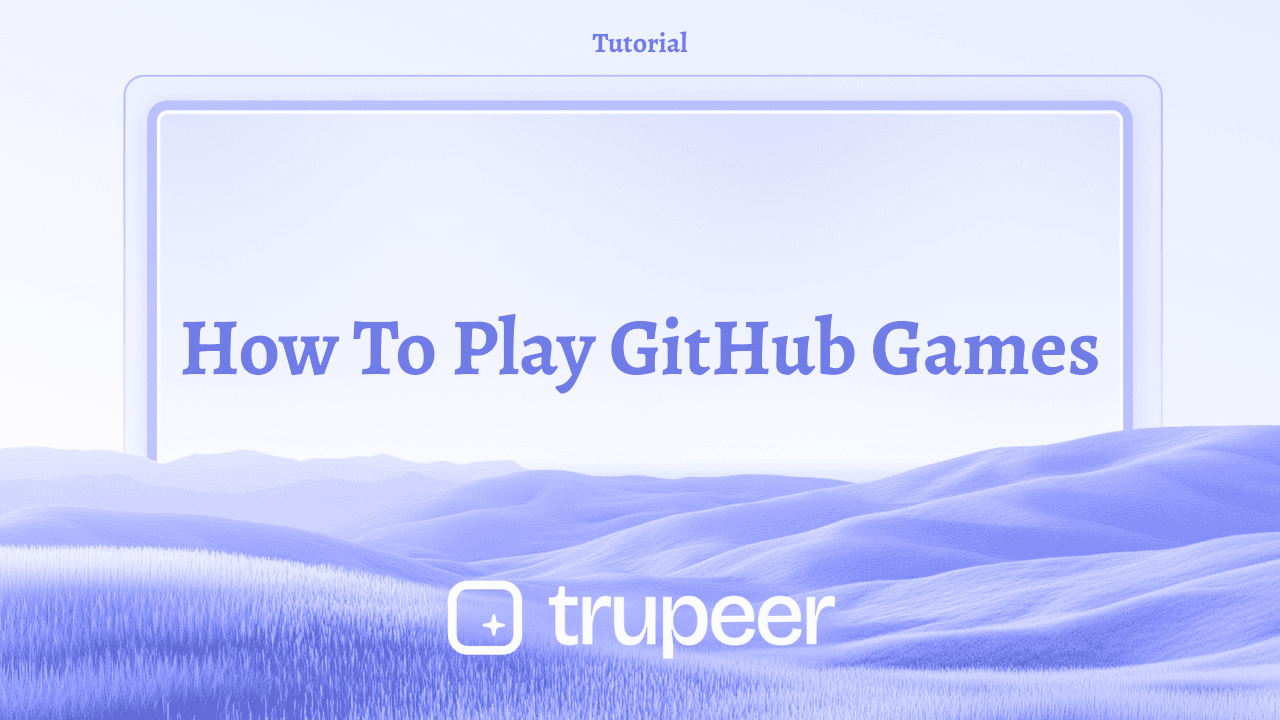How to Play Github Games - 1 minute video guide