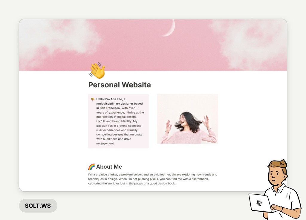 Best 10 Notion Website Templates - Solt Wagner