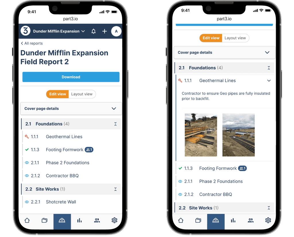Field Report App for Architects and Engineers | Part3