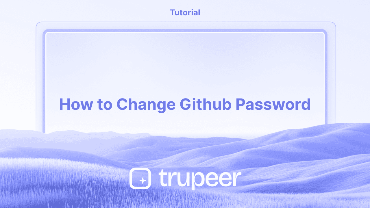 How to Change Github Password - 1 minute video guide