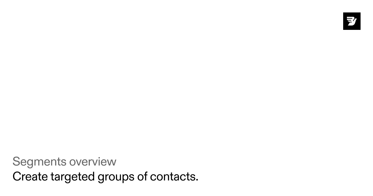 Bird Segments: Segments overview