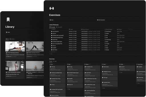 Notion Ultimate Workout Planner - Gym Template @ Solt Wagner