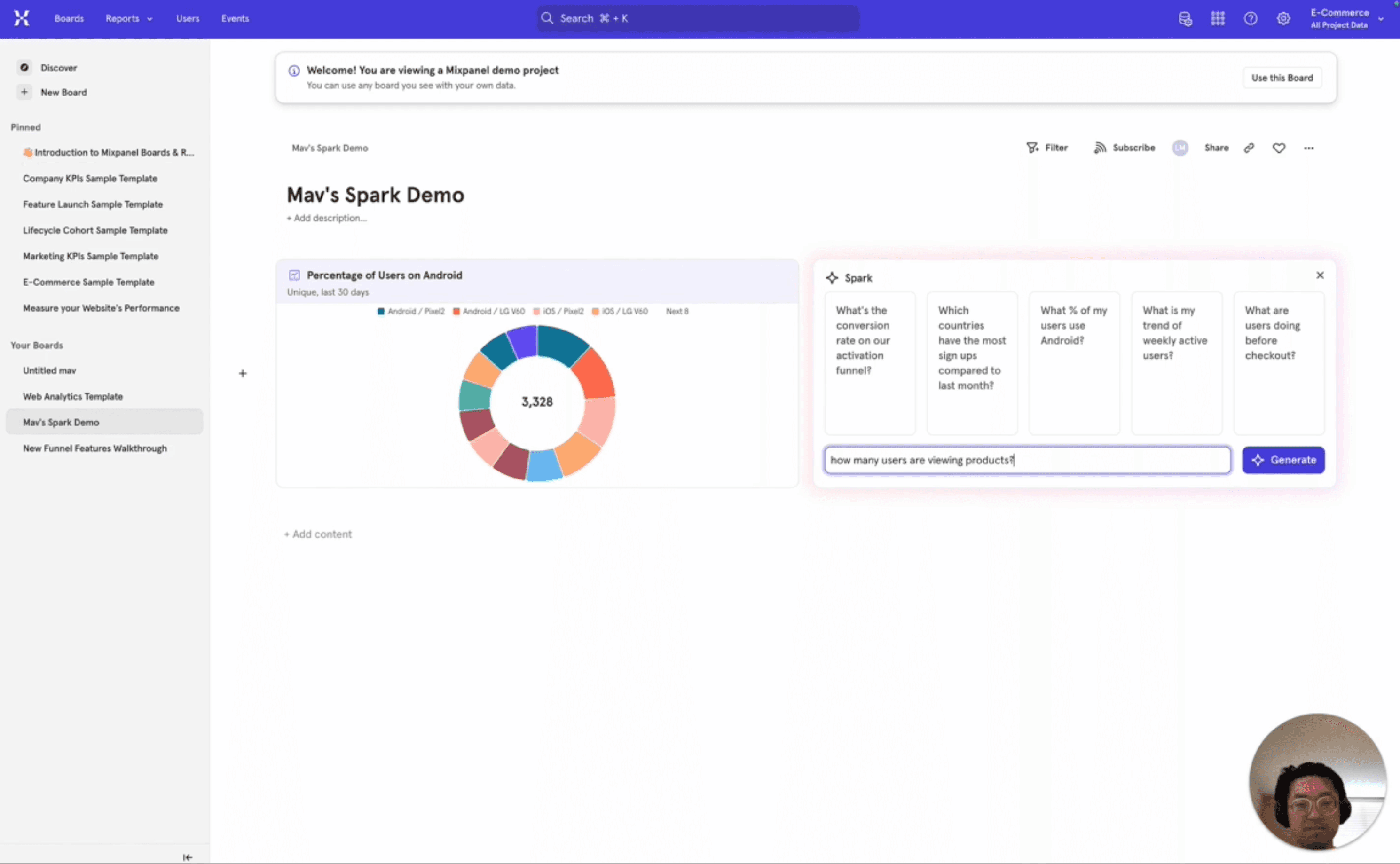 Mixpanel's dashboard building using AI - Assistive AI-UX Interaction | #1 library of AI-UX ...