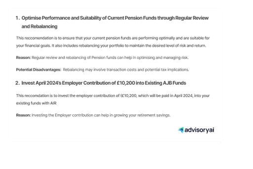 Suitability Reports - AdvisoryAI