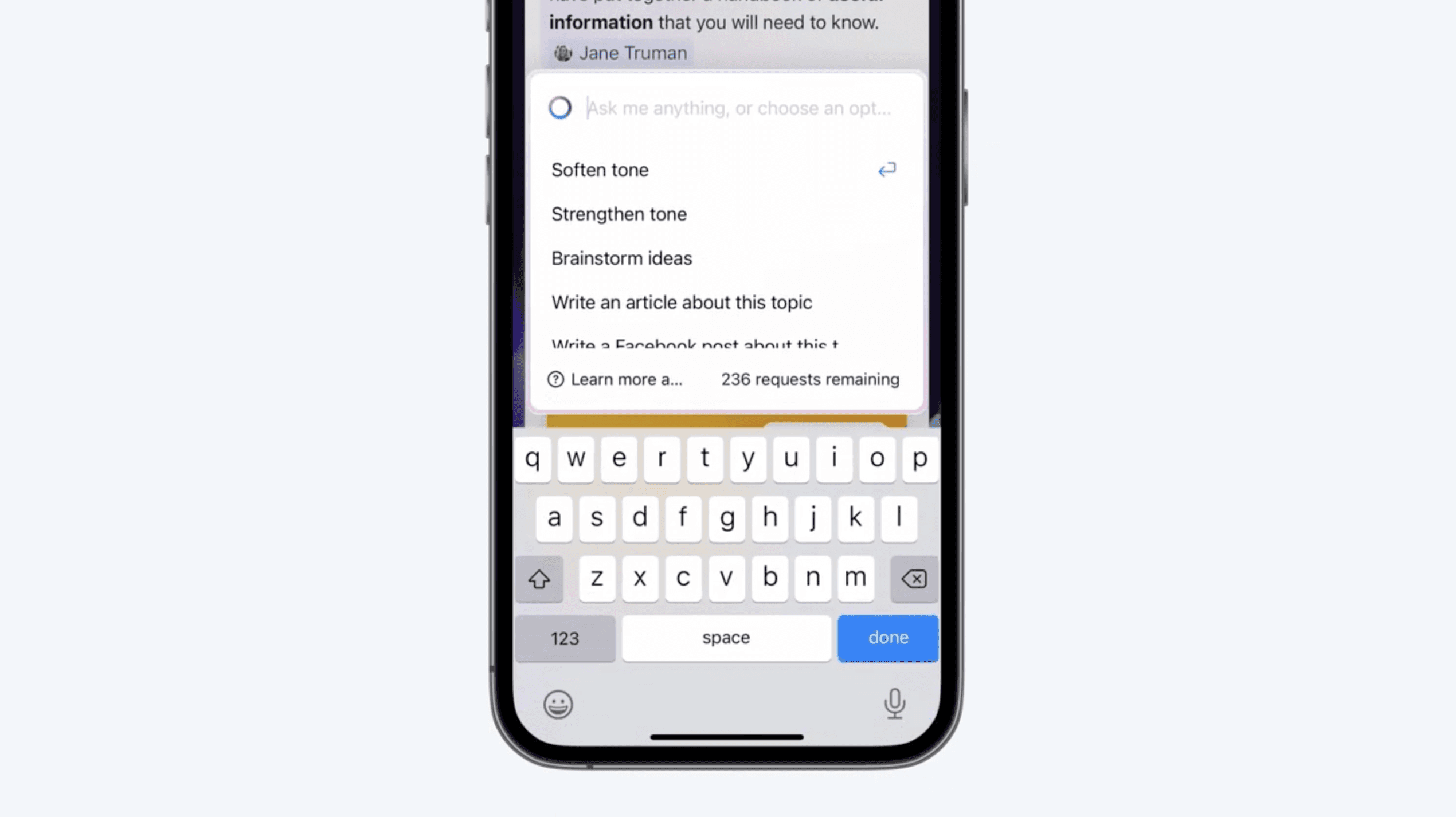 Craft do mobile editing text - Assistive AI-UX Interaction | #1 library of AI-UX interactions | All