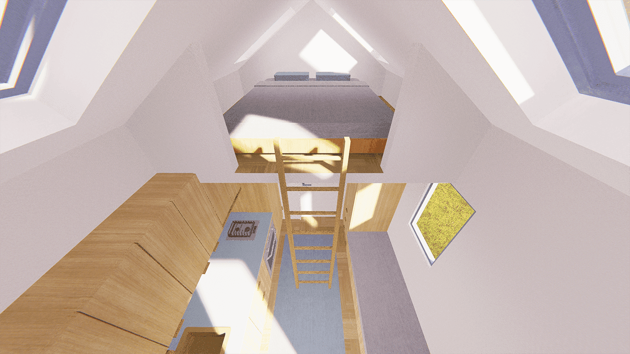 Tiny Blue Hideaway | 8x12 Tiny House with loft