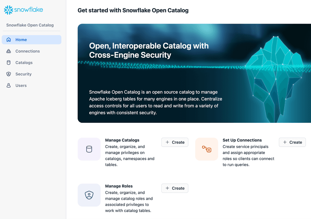 How to setup a managed Iceberg catalog using Snowflake Open Catalog - Tower