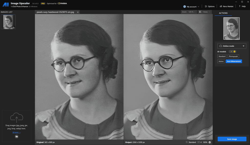 Nero AI Image Upscaler - Enhance Photo on PC by Nero Lens