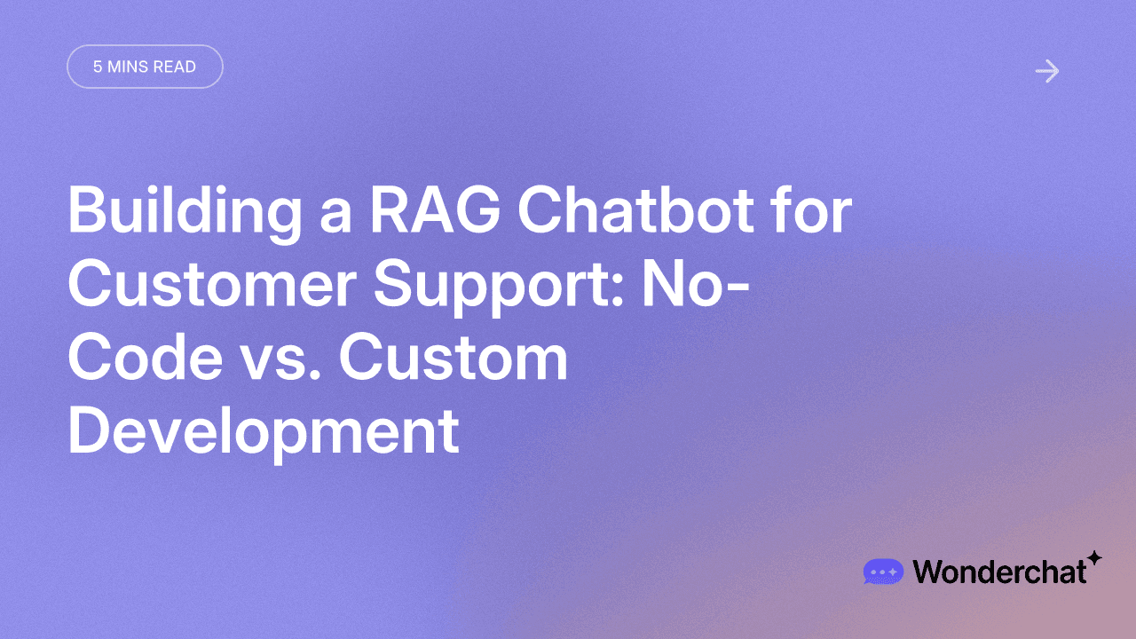 Building a RAG Chatbot for Customer Support: No-Code vs. Custom ...