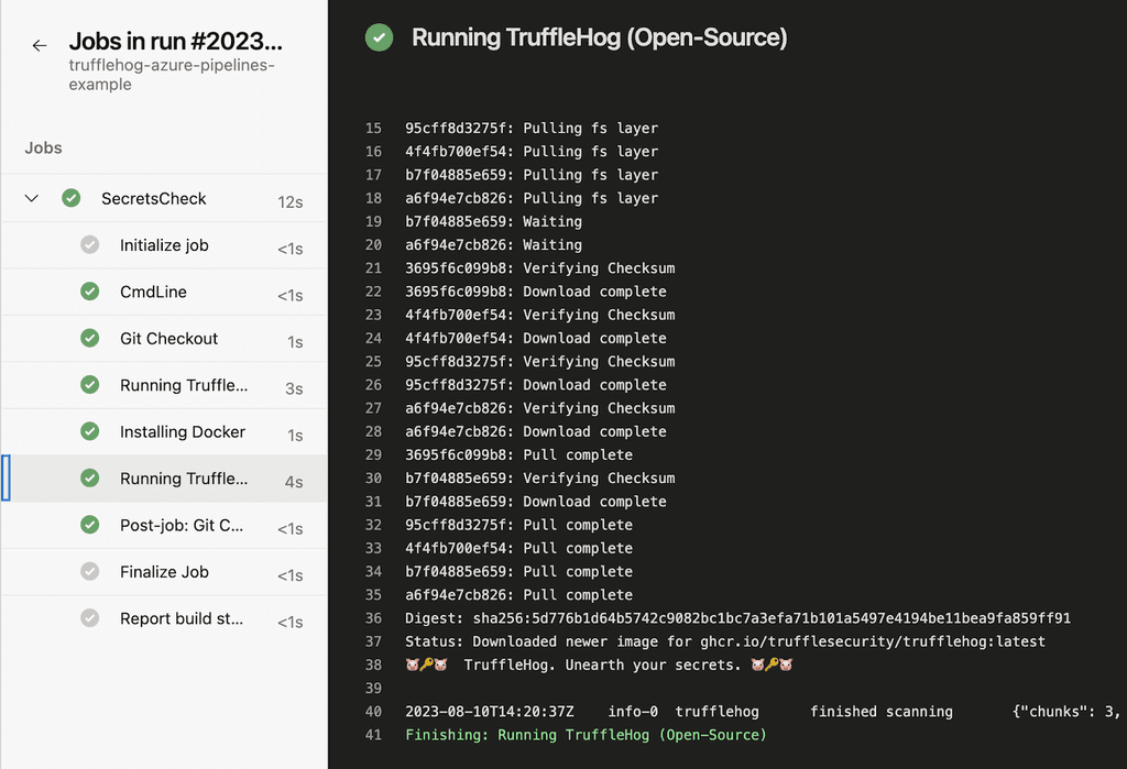 Running TruffleHog in Azure Pipelines Truffle Security Co.