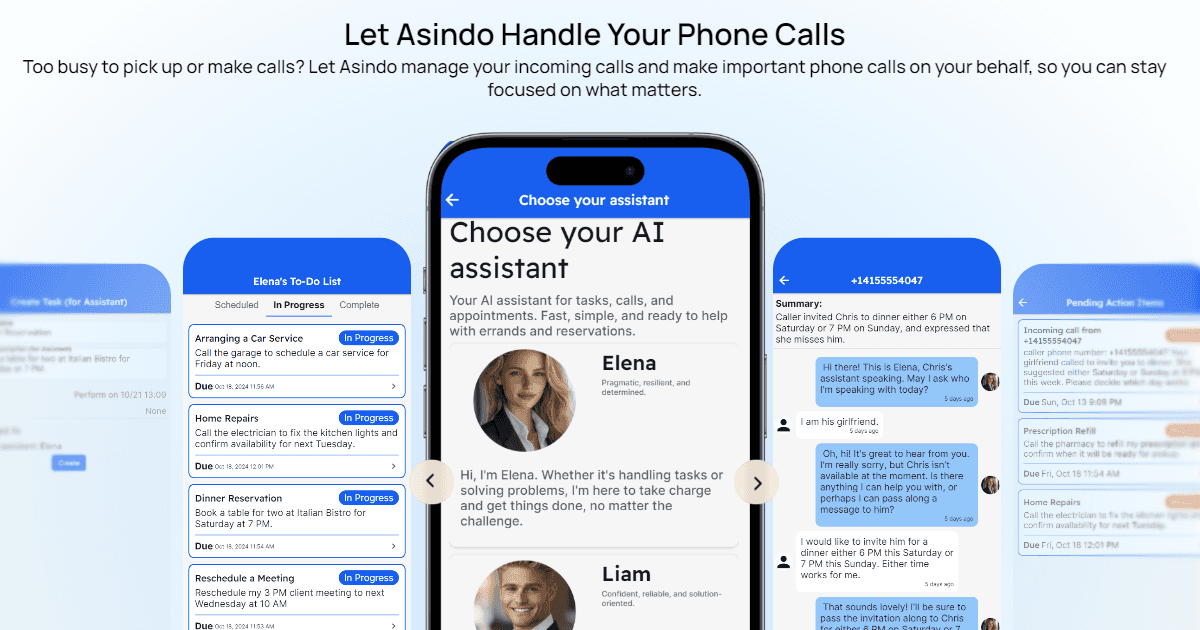 Assindo: AI Assistant to manage your phone calls