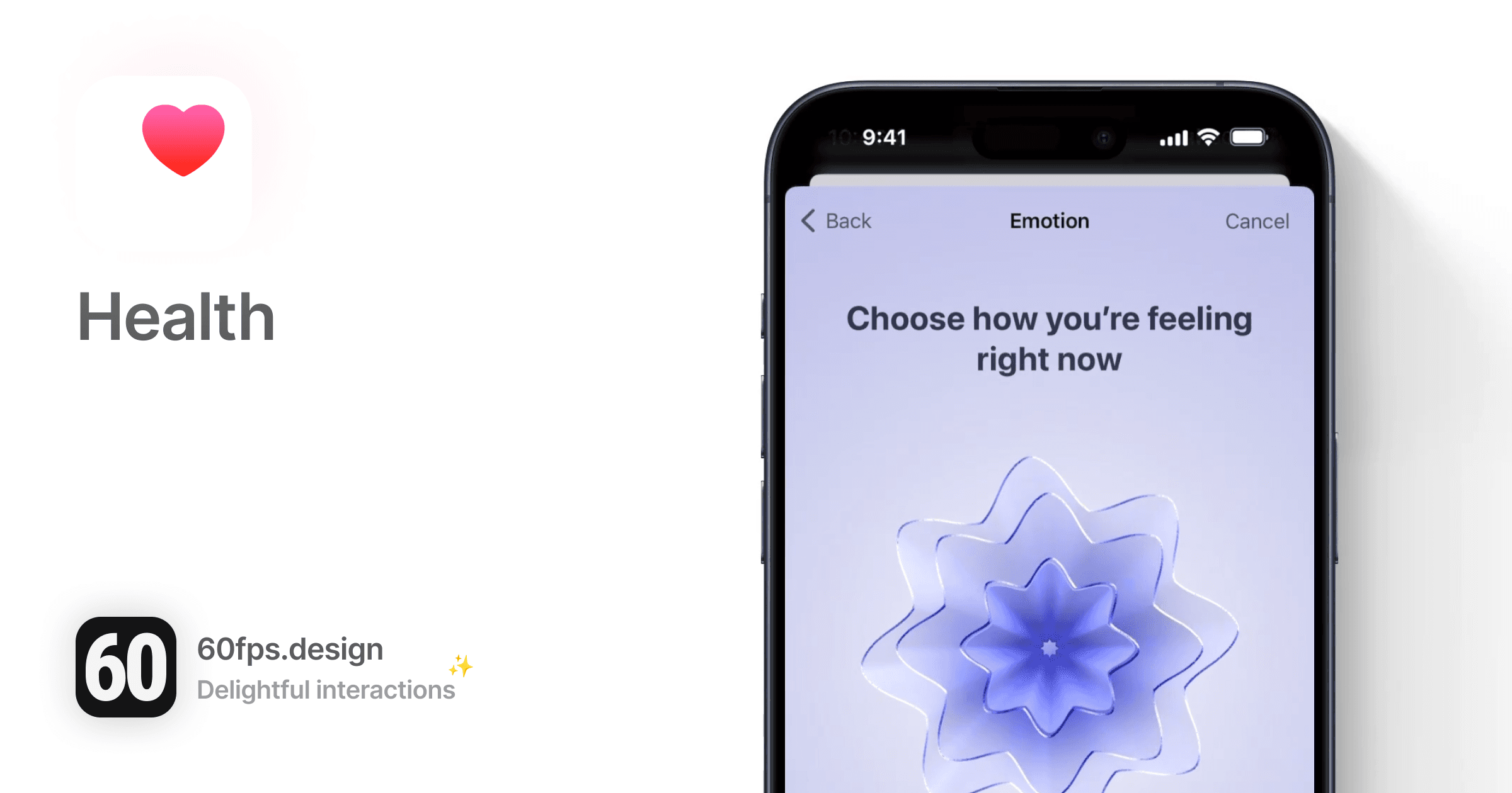 Health iOS App UI/UX animation