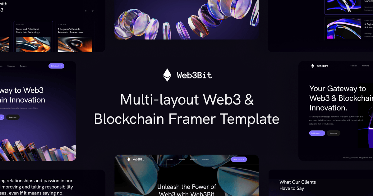 Web3Bit - Multi-layout Blockchain & Web3