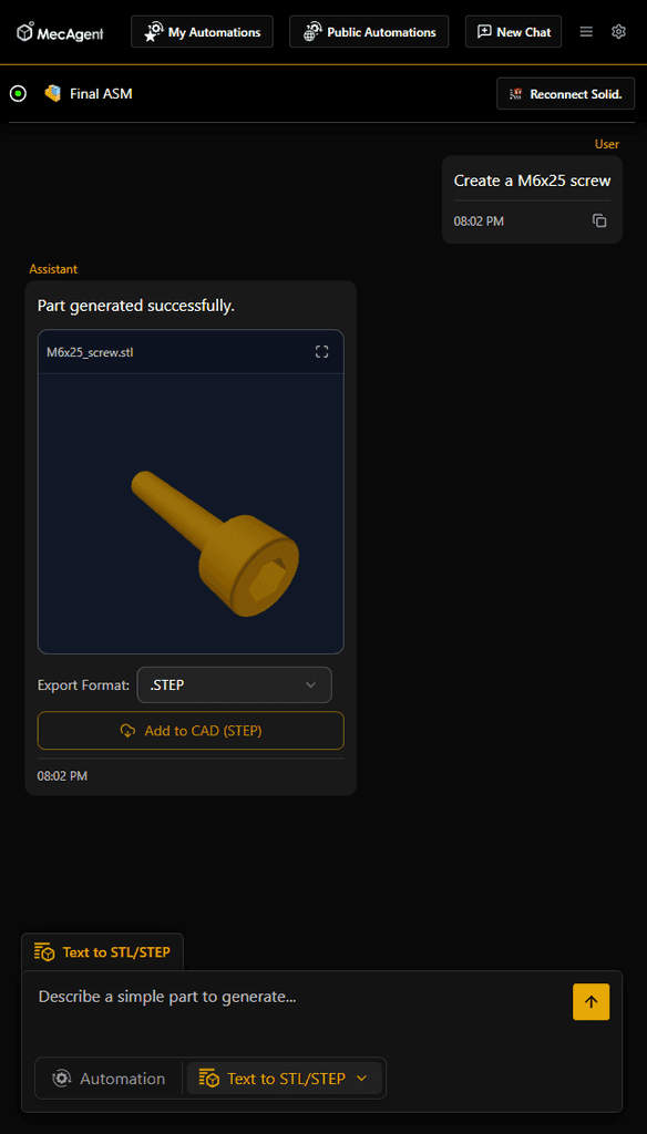 MecAgent - AI CAD Copilot