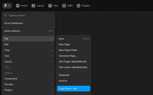 How to create a remix link — Framer Help