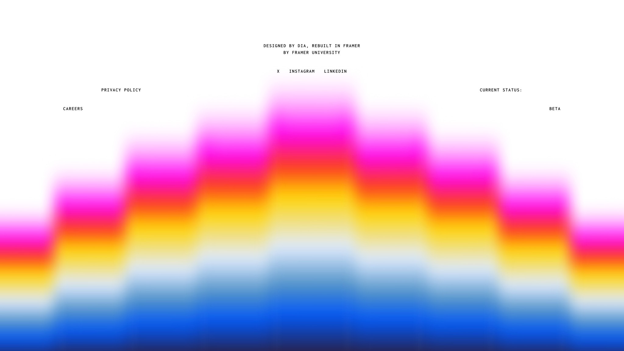 Rainbow Stretching Footer Animation in Framer — Framer Resource