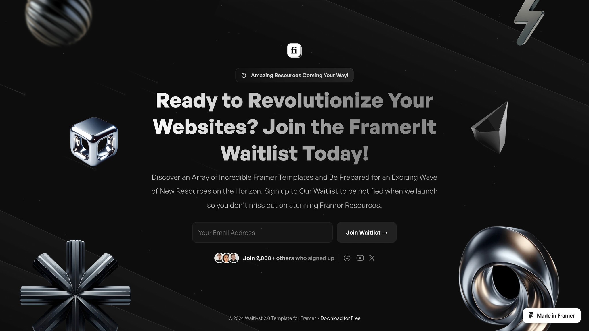 20 Free Framer Templates You Need to Download Today