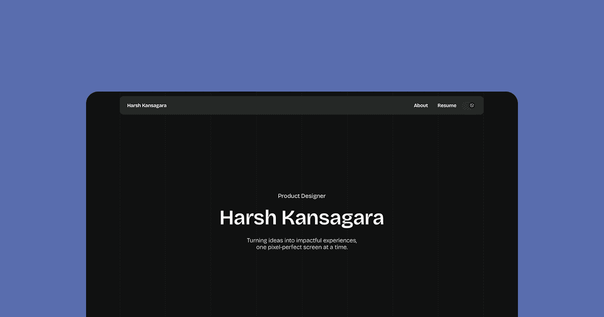Harsh Kansagara | Product Designer