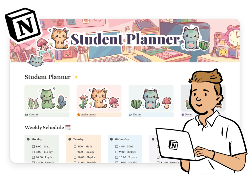 20 Best and Free Notion Templates for Students - Solt Wagner