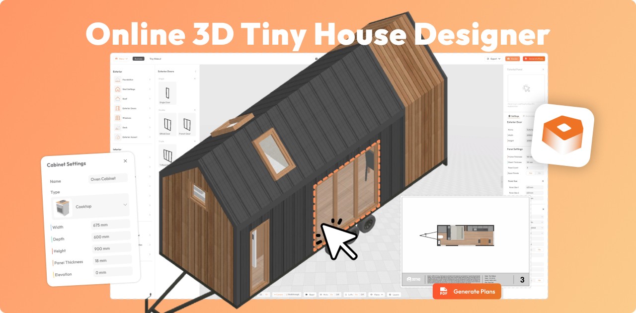 Tiny Easy: Online 3D Tiny House Designer Software