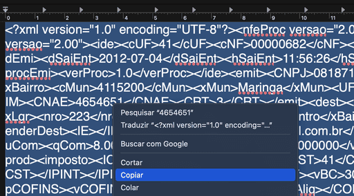 Rejeição 215: Como corrigir falha no Schema XML