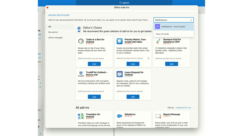 How to install add-ins and apps in Outlook for Windows and Mac ...