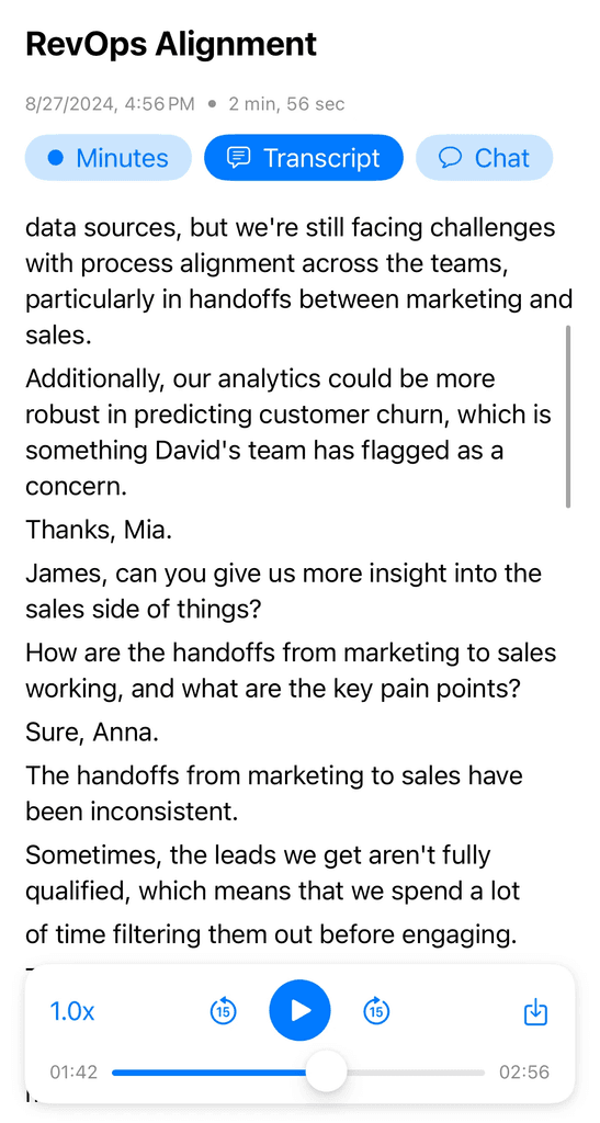 Minutes - AI Note Taking & Transcription