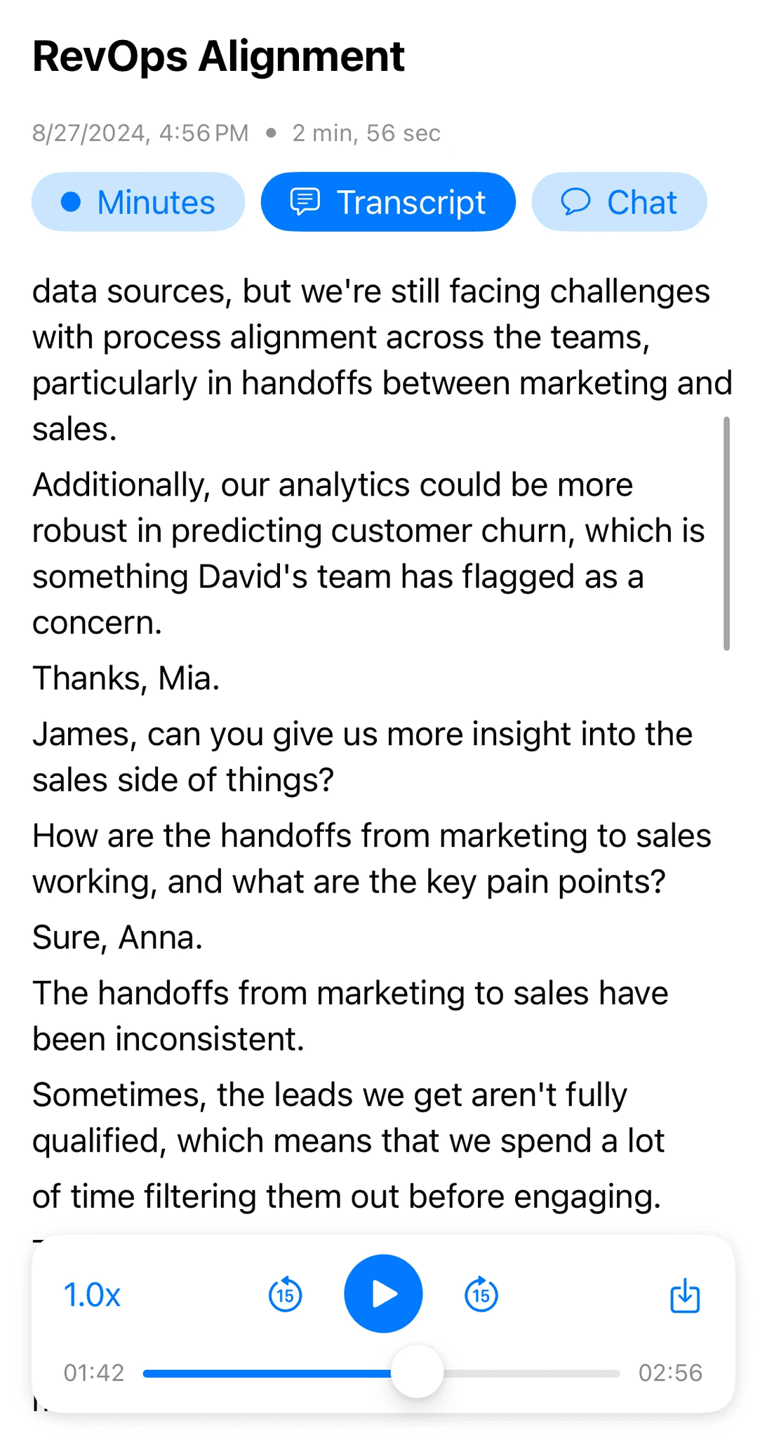 Minutes - AI Note Taking & Transcription
