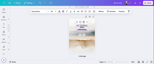 How to Create a Journal in Canva – Design Your Own Planner or Diary - 1 ...