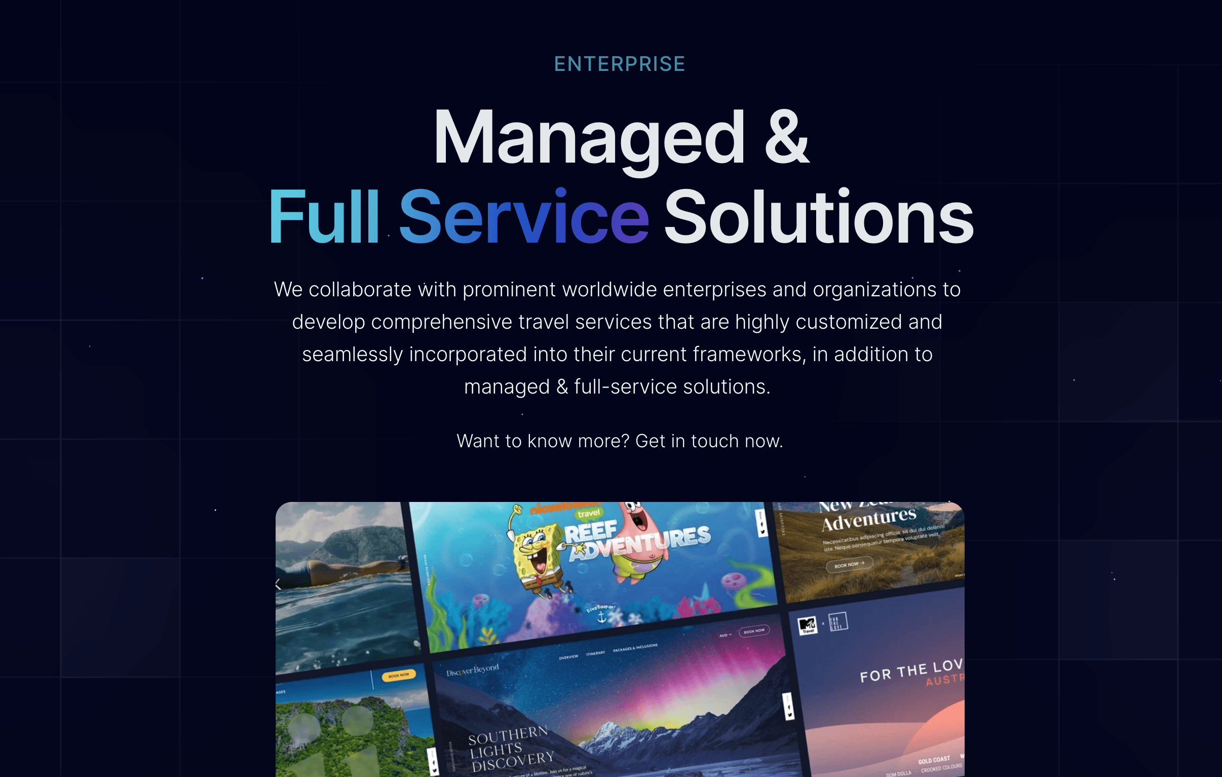 TRAVLR - Enterprise: Managed & Full Service Solutions
